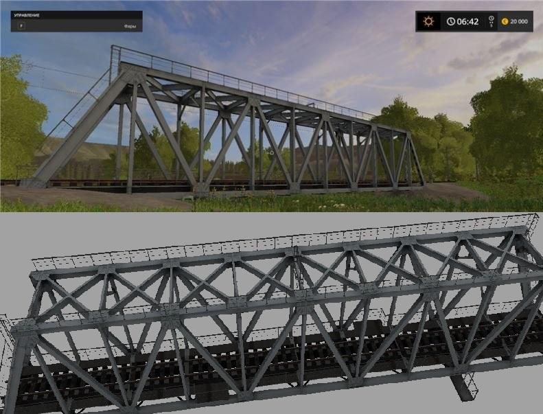 RAIL ROAD BRIDGE V1.0.0.0 MOD - Farming Simulator 2022 / 19 mod
