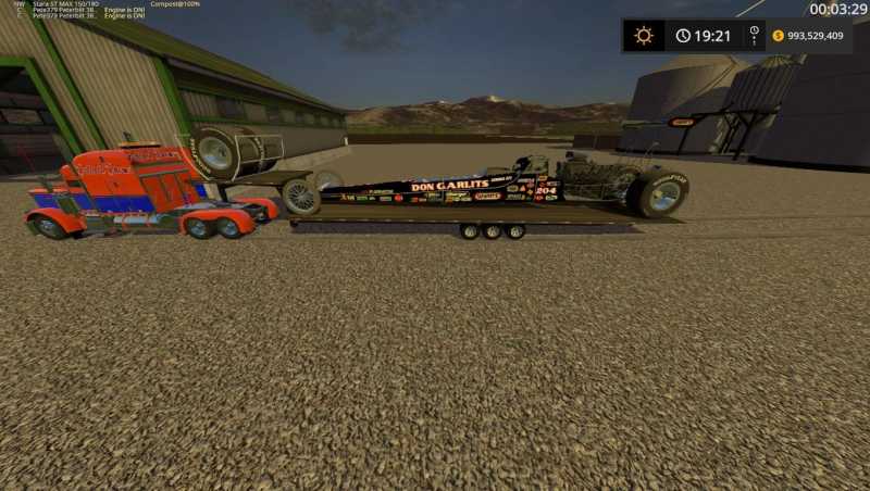 REAR ENGINE DRAGSTER V1.0 MOD - Farming Simulator 2022 / 19 mod
