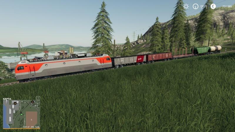 Electric locomotive and railways cars v1.0 Mod - Farming Simulator 2022 ...