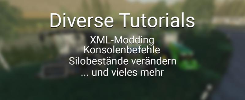 Diverse Tutorials – XML Modding and more v1.0 MOD - Farming Simulator 2022 / 19 mod