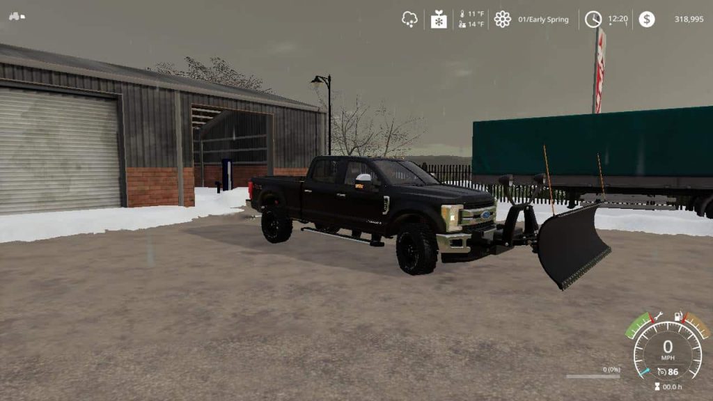 Ford f250 snow plow v1.0 MOD - Farming Simulator 2022 / 19 mod