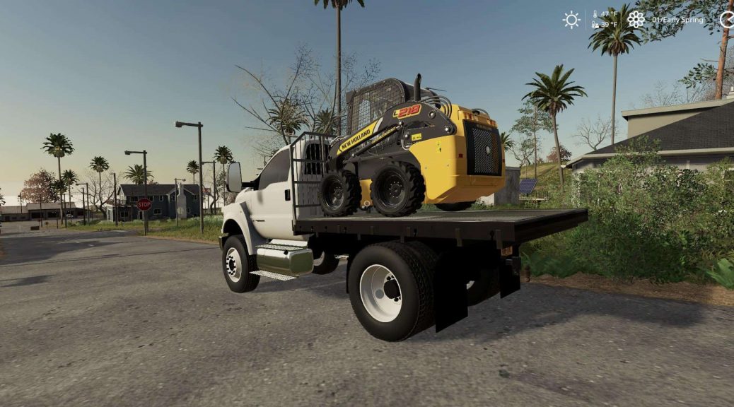 Ford F750 Flatbed Plow Truck v1.0 Mod - Farming Simulator 2022 / 19 mod