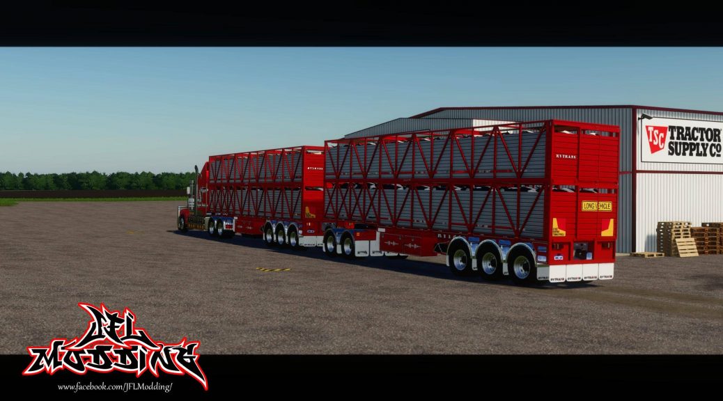 Rytrans B-Double Cattle Trailers v1.0 Mod - Farming Simulator 2022 / 19 mod