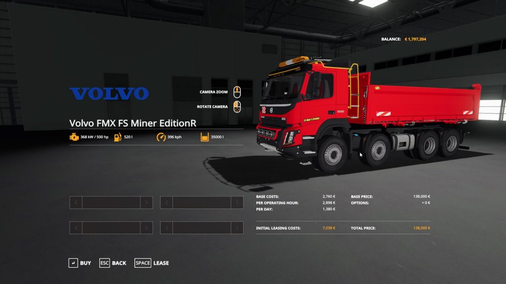 Volvo FMX 8x4 + Meiller Tandem Tipper v1.0 Pack - Farming Simulator ...