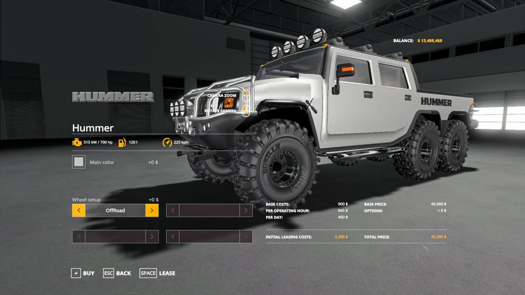Hummer H2 6X6 v1.0 Car - Farming Simulator 2022 / 19 mod