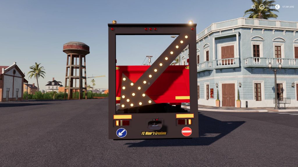 Public works Rear Sign For Trucks v1.0 FS19 - Farming Simulator 2022 / ...