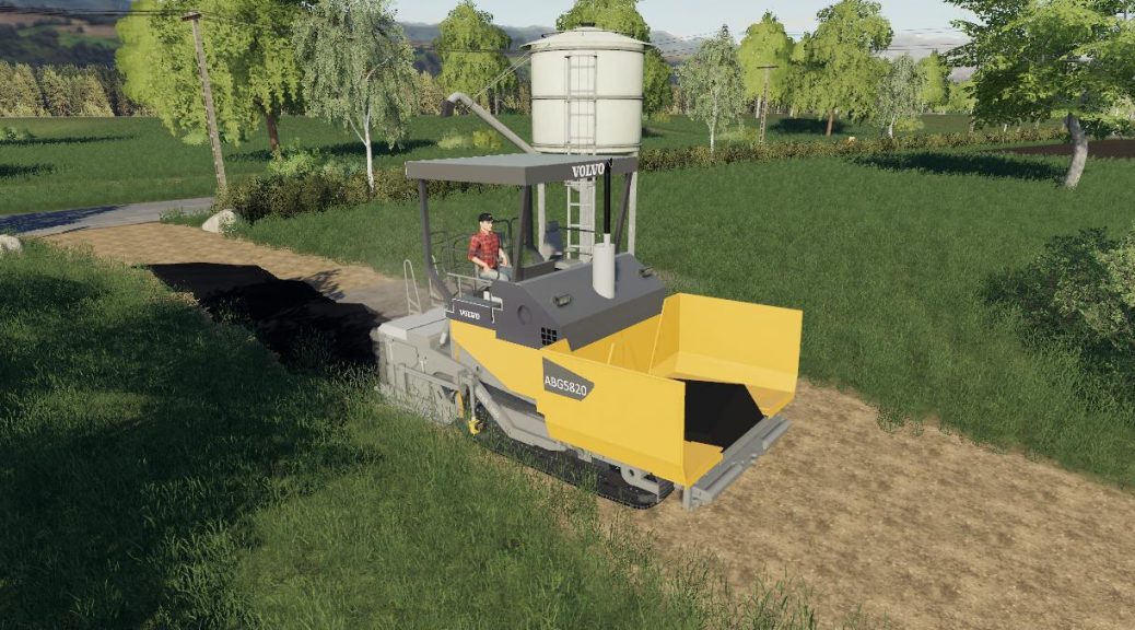 Volvo Abg5820 Asphalt Paver V1.0 FS19 - Farming Simulator 2022 / 19 mod