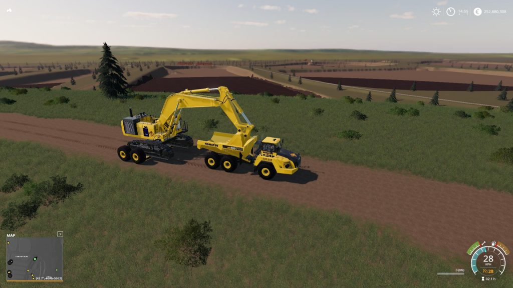 Komatsu Mining Pack V1.0 Mod - Farming Simulator 2022 / 19 mod
