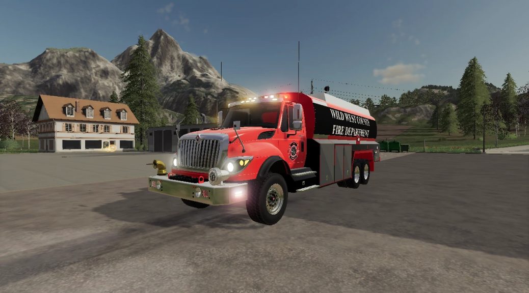 American fire truck v2.0 Truck - Farming Simulator 2022 / 19 mod
