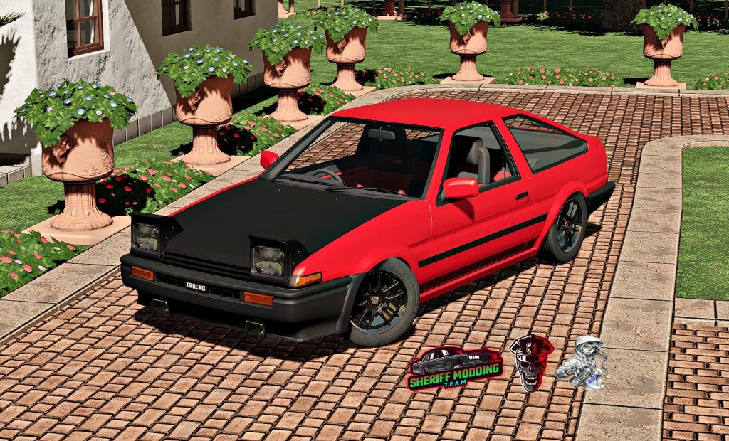 Toyota AE86 Trueno v1.0 FS 19 - Farming Simulator 2022 / 19 mod