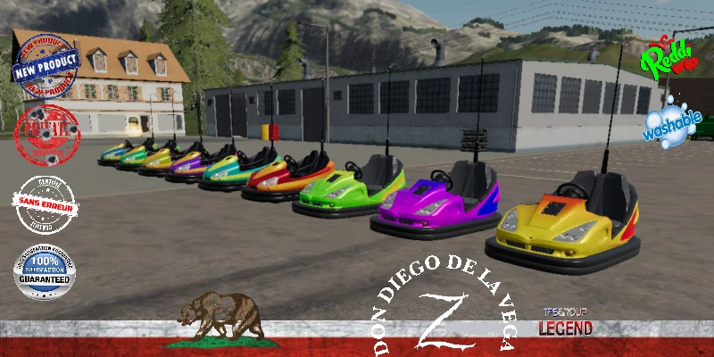 New generation bumper cars v2.0 Mod - Farming Simulator 2022 / 19 mod