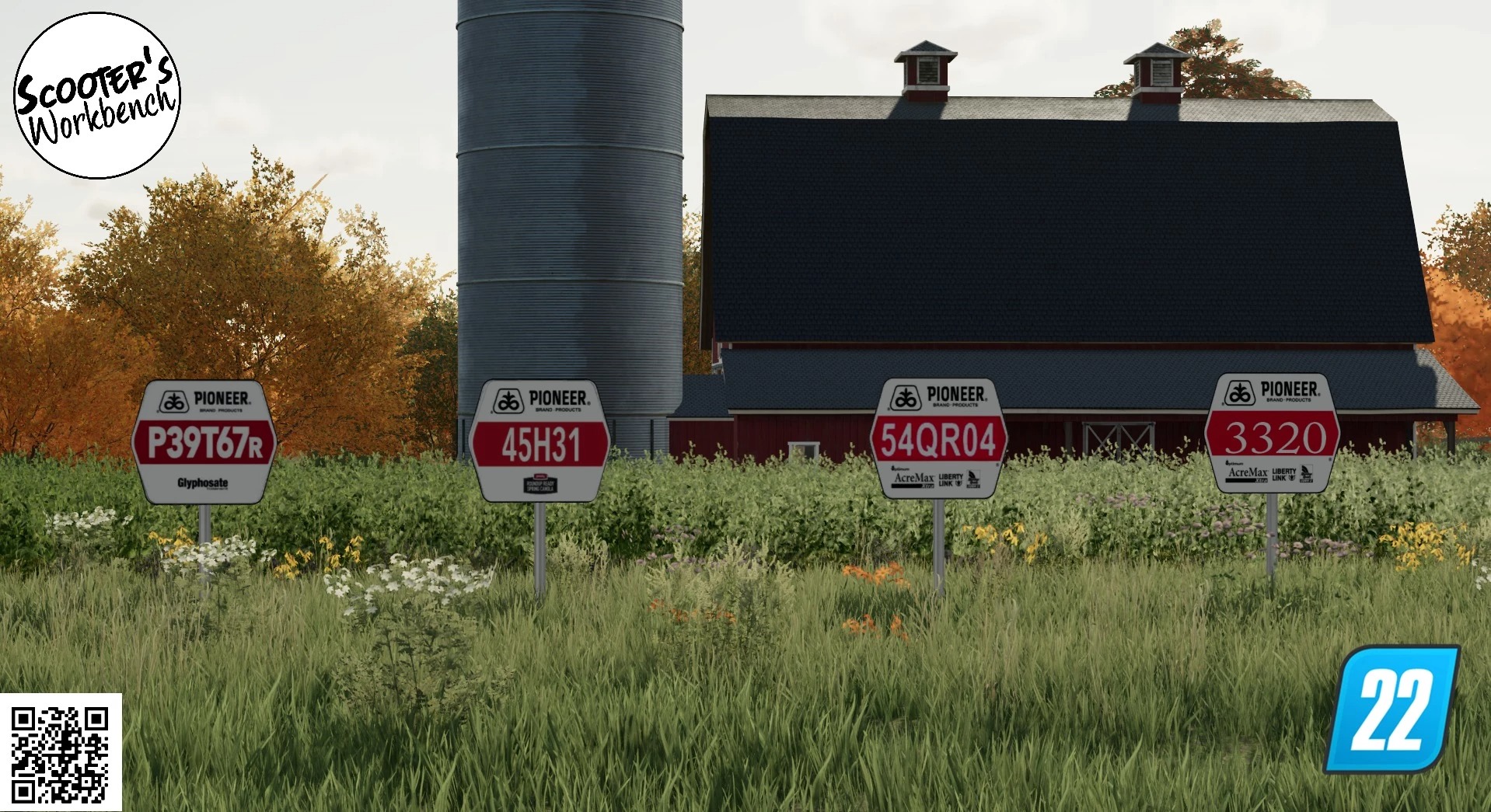 Pioneer Crop Field Signs v1.0.0.0 for FS22 - Farming Simulator 2022 / ...