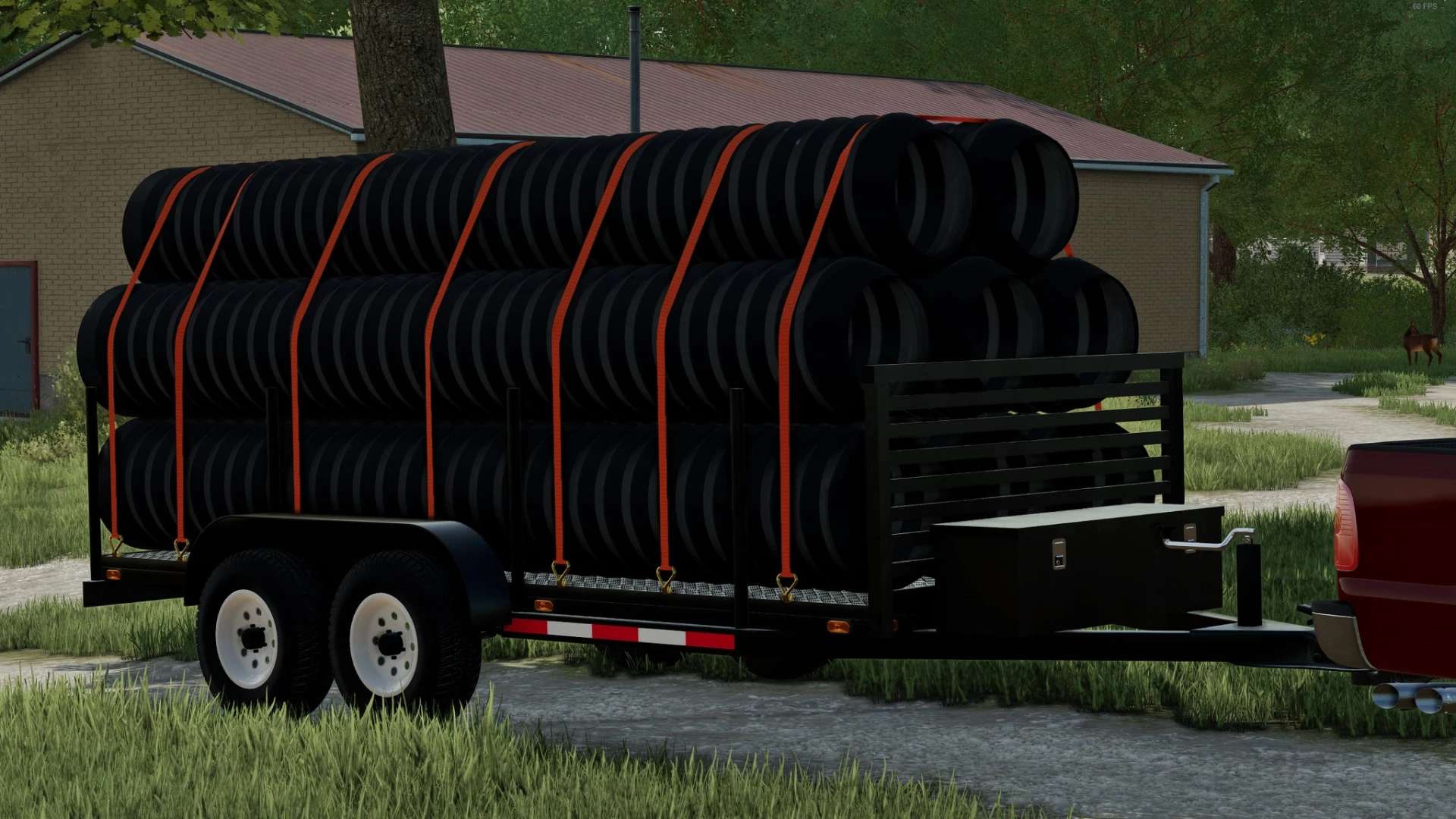 16 foot pipe trailer v1.0.0.0 Trailer - Farming Simulator 2022 / 19 mod