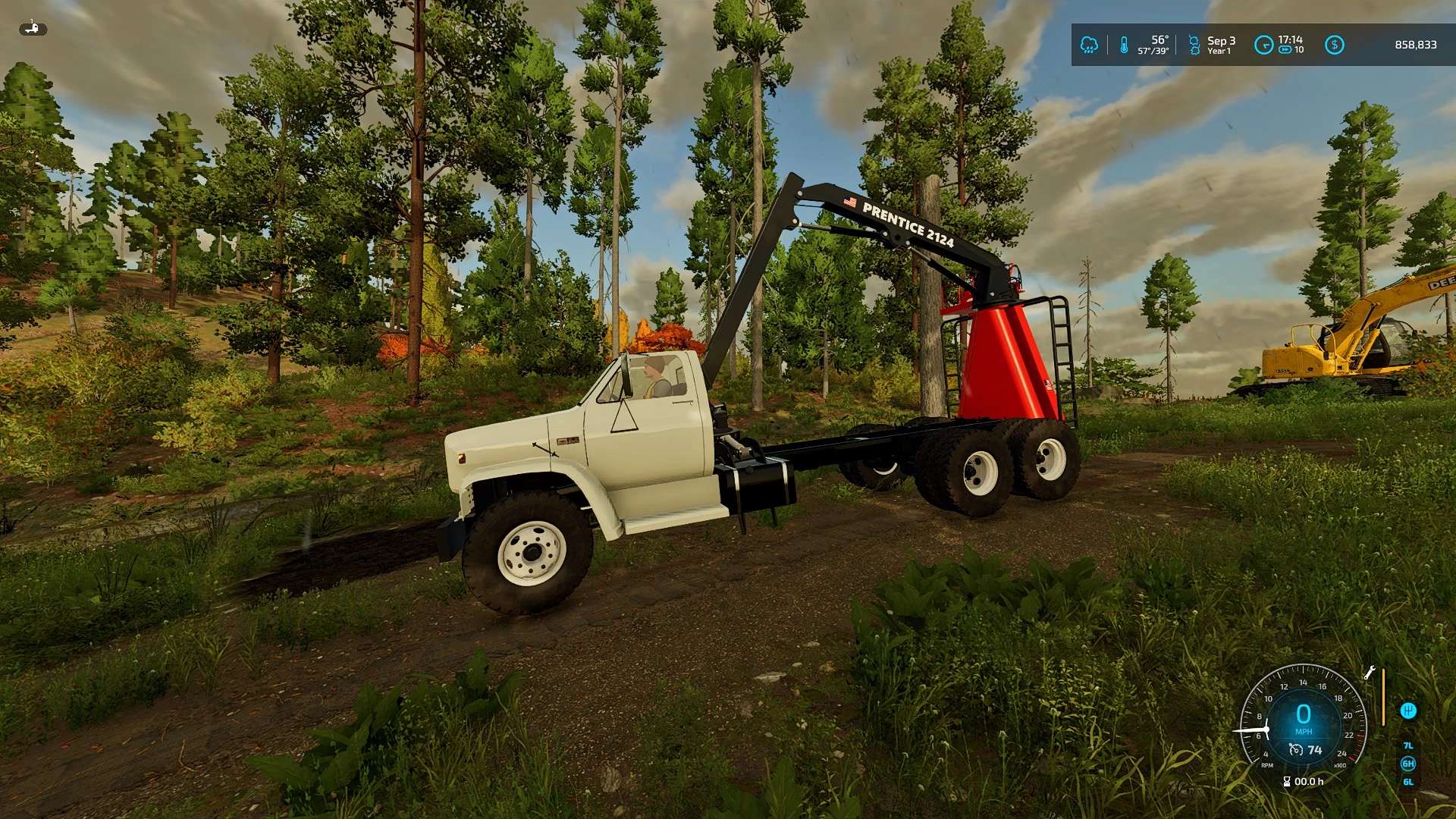 C-60 Log Loader Truck Rear Mount v1.0.0.0 Mod - Farming Simulator 2022 ...